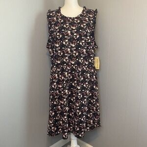Rewind | Dresses | Nwt Rewind Black Floral Sleeveless Dress | Poshmark